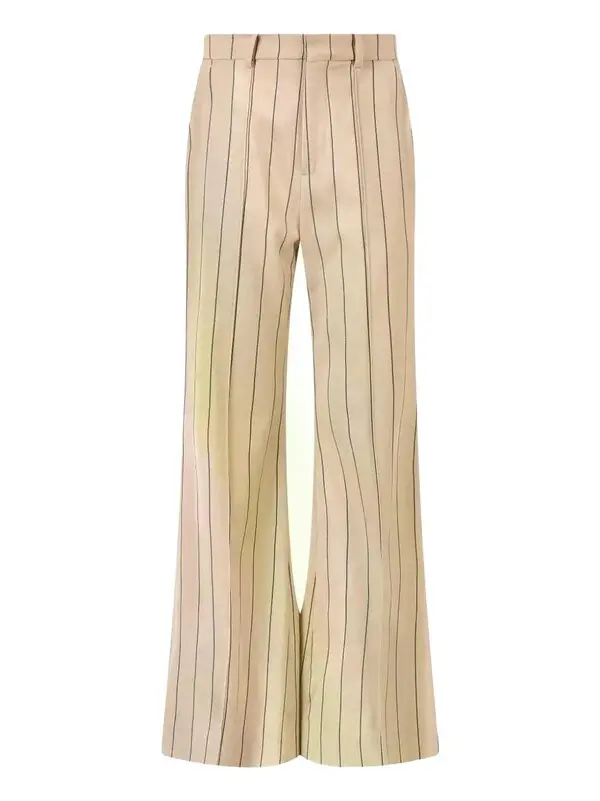 Rosie Assoulin Pinstriped Palazzo Trousers - Neutrals