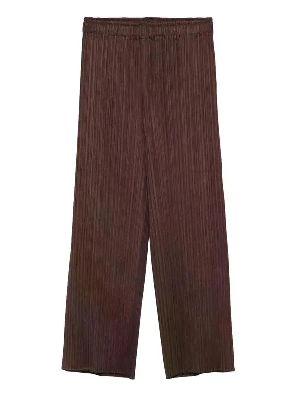 Issey Miyake Plissé Trousers - Brown