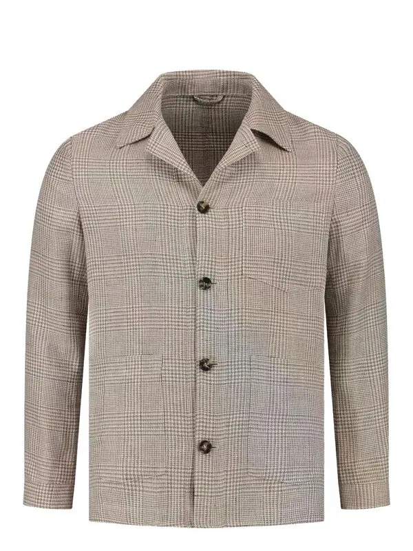 LUIGI BORRELLI Houndstooth Blazer - Neutrals