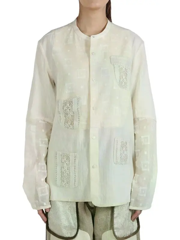 COMMUNS Embroidered Shirt - White