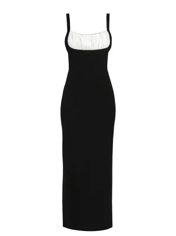 ROWEN ROSE Sleeveless Jersey Midi Dress - Black
