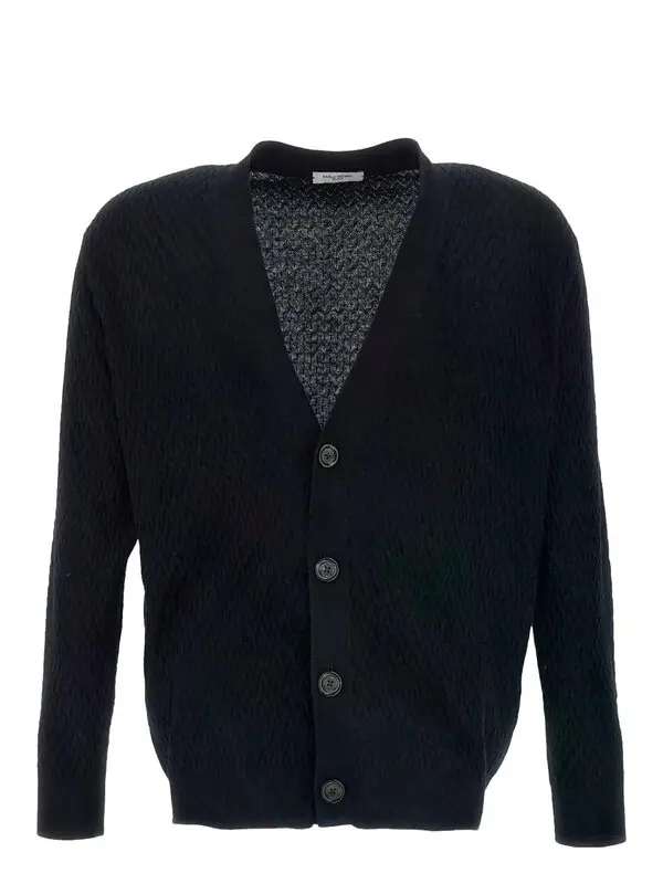 PAOLO PECORA Cotton Cardigan - Black