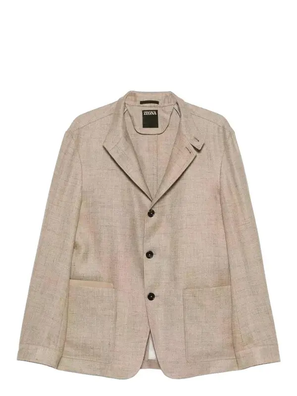 Zegna Single-breasted Blazer - Brown