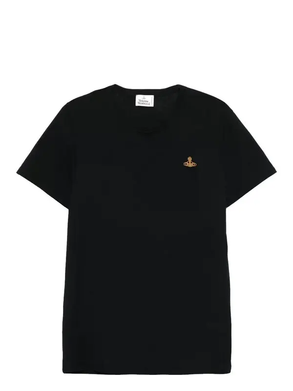 VIVIENNE WESTWOOD Embroidered Cotton T-shirt - Black