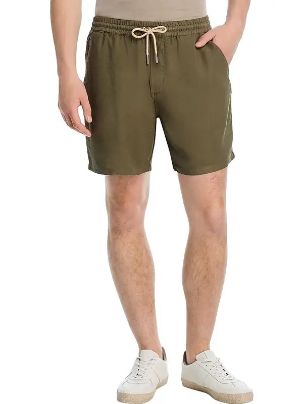 Nn07 Gabin Garment-dyed Drawstring Shorts - Capers