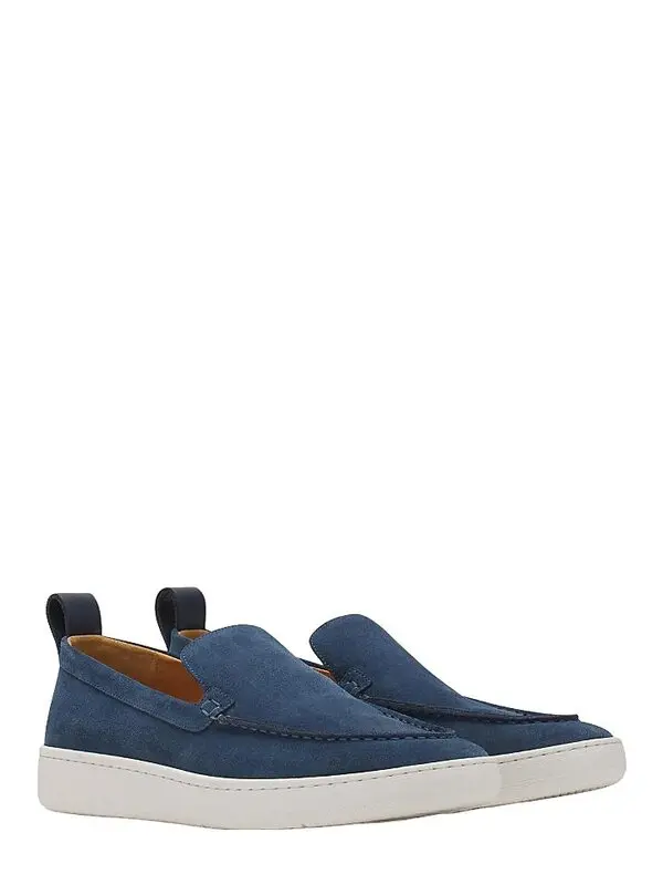LANVIN Cruiser Suede Moccasins - Navy Blue