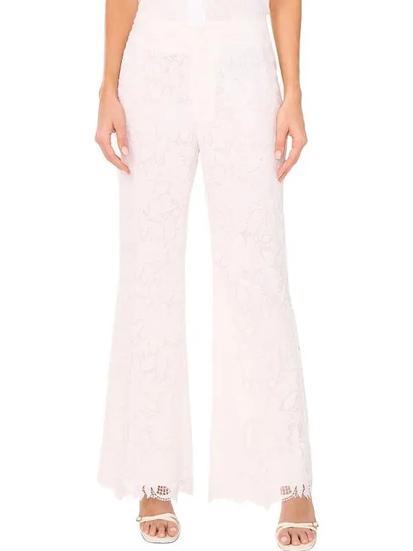 Ted Baker London Lace Front Suiting Pants - Ultra White