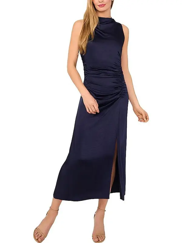 Ted Baker London High Cowl Neck Ruched Side Dress - Classic Navy