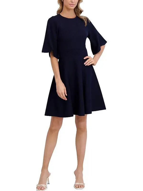 Ted Baker London Flared Sleeve Mini Dress - Classic Navy