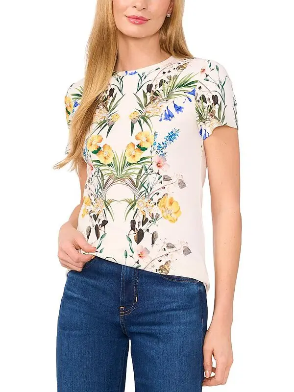 Ted Baker London Floral Print Tee - Ultra White