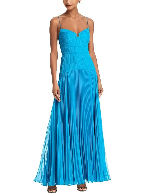 AMUR Saylor Pleated Gown - Azura