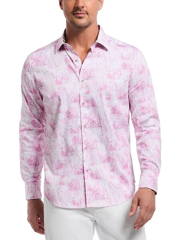 Robert Graham Liberty Nyc Woven Long Sleeve Shirt - Berry