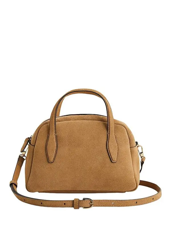 Madewell Medium Suede Crossbody Bag - Tawny Khaki