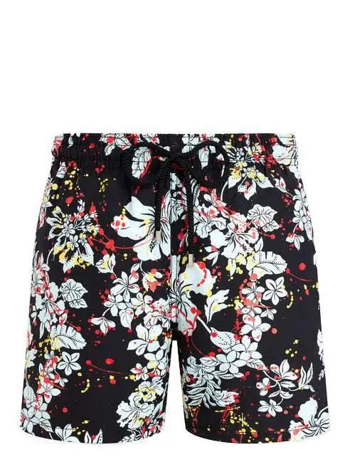 Vilebrequin Flower Splash Moorea Swim Shorts - Black