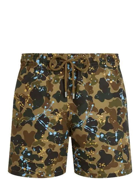 Vilebrequin Camo Splash Moorea Swim Shorts - Brown