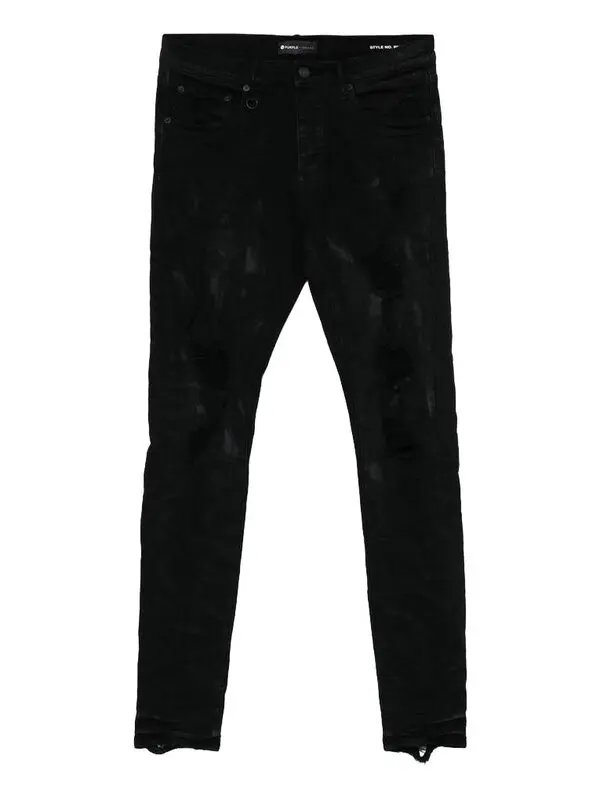 PURPLE BRAND Low-rise Skinny Jeans - Black