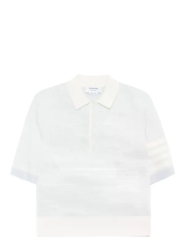Thom Browne Striped Polo Shirt - Blue