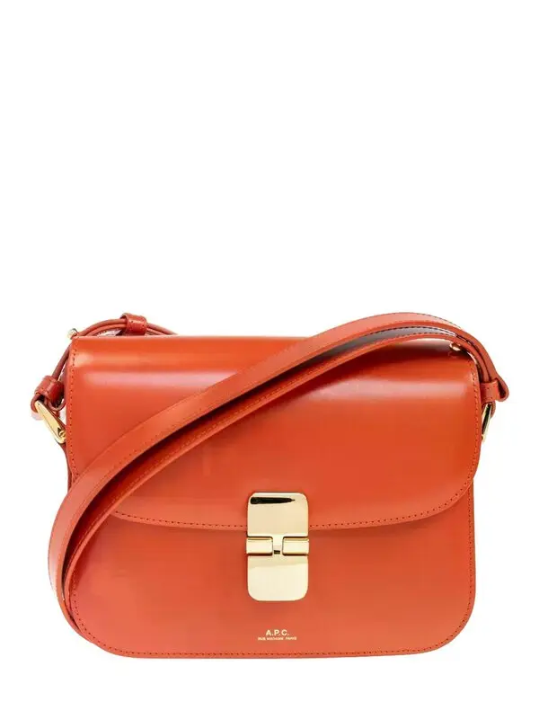 A.p.c. Leather Shoulder Bag - Orange