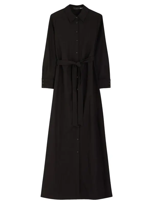 Alice + Olivia Lyocell-blend Maxi Shirt Dress - Black