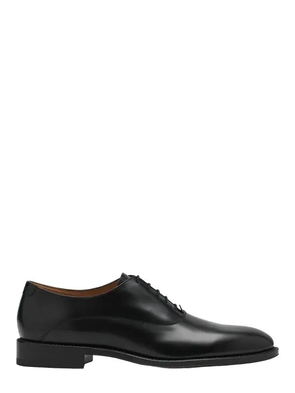 LANVIN Signature Leather Oxford Shoes - Black