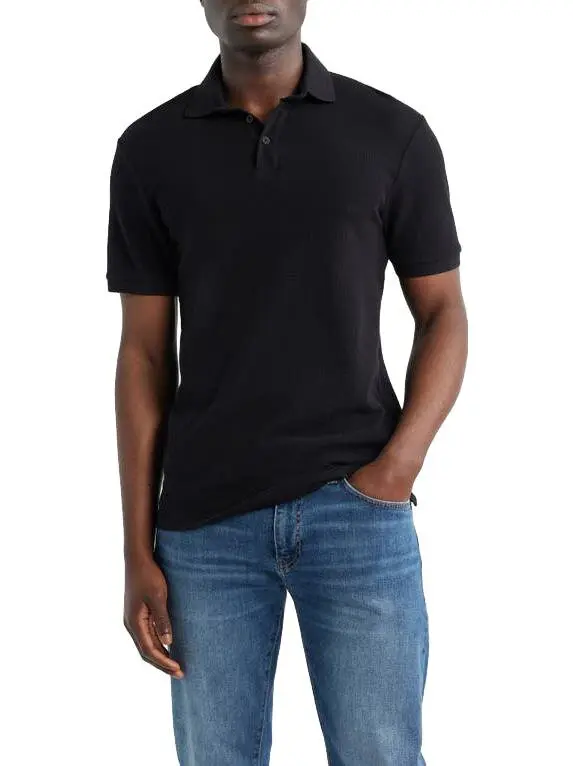 MAVI Slim Fit Cotton Polo - Black