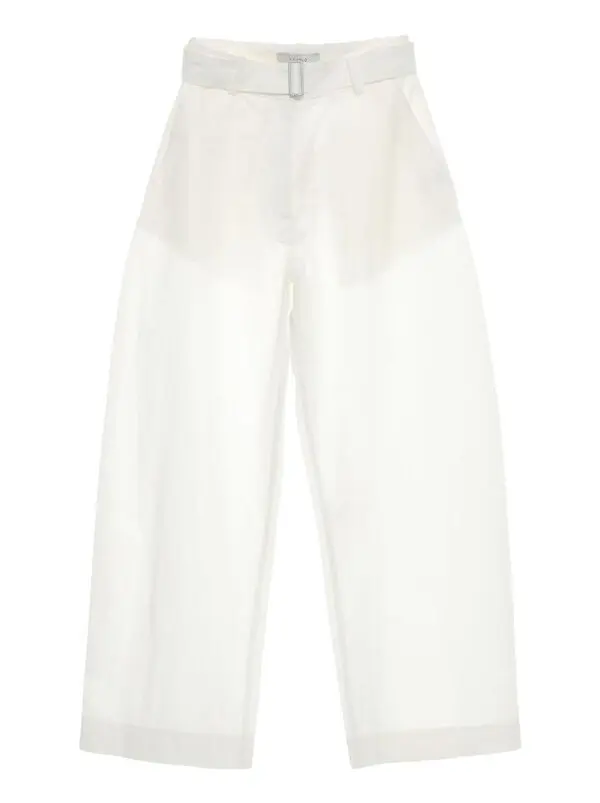Studio Nicholson Round Leg Cotton Trousers - White