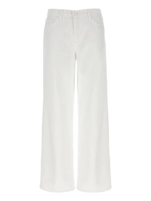 L'Agence Alicent Wide-leg Jeans - White