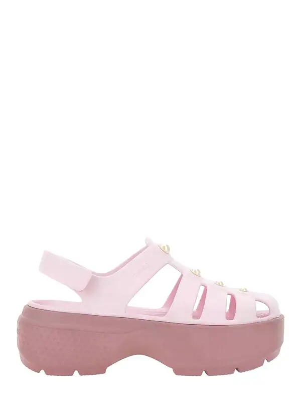 CROCS 60mm Stomp Platform Sandals - Pink