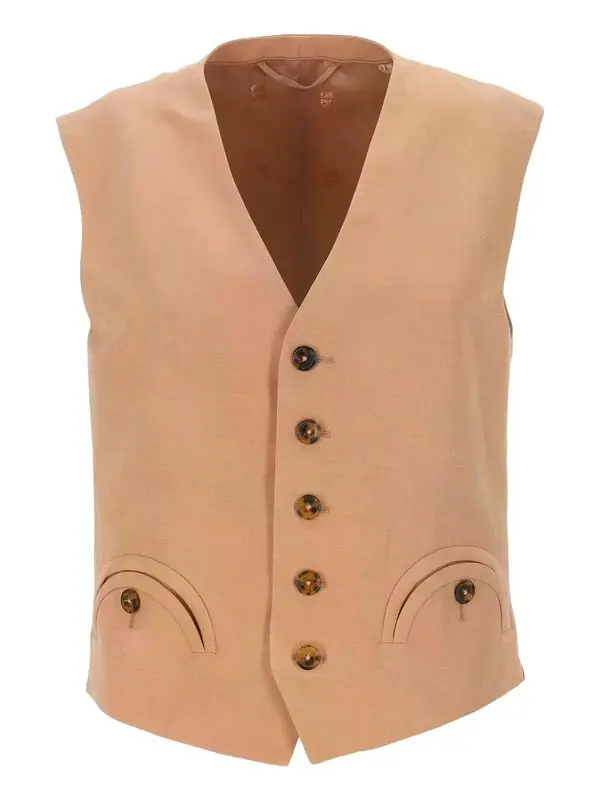 BLAZÉ MILANO Button-down Waistcoat - Pink
