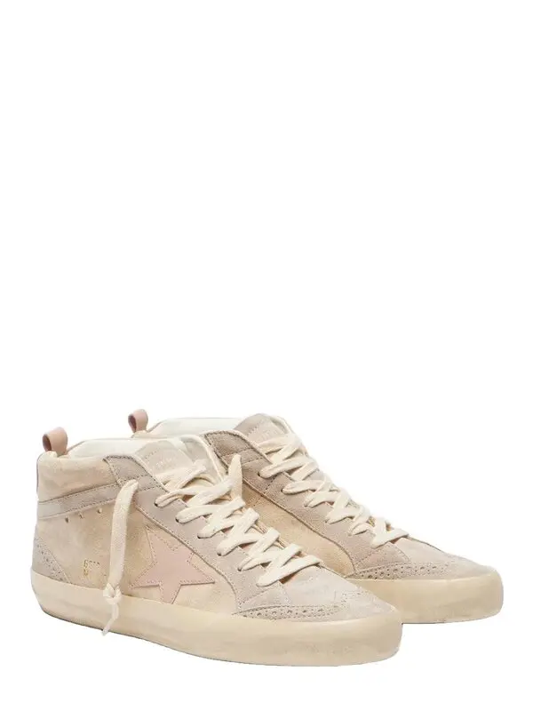 GOLDEN GOOSE Mid Star Suede High-top Sneakers - Beige