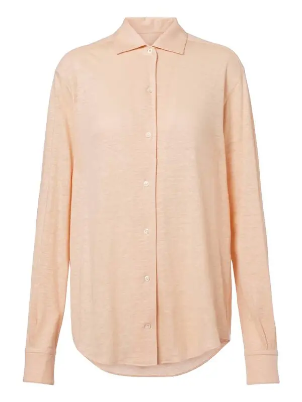 Loro Piana André Linen Jersey Shirt - Orange