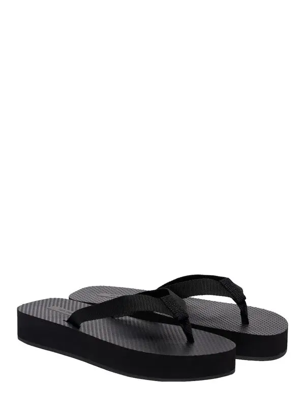 THE ROW Dune Platform Thong Sandals - Black