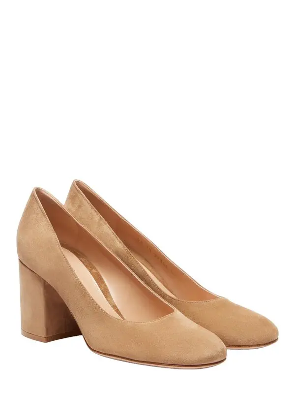 GIANVITO ROSSI 70 Suede Pumps - Beige