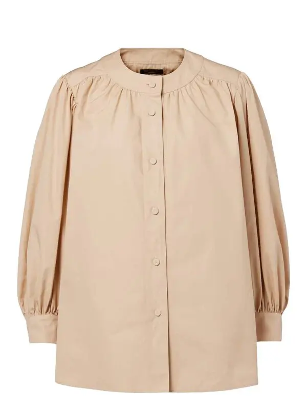 Loro Piana Hailey Cotton Blouse - Beige