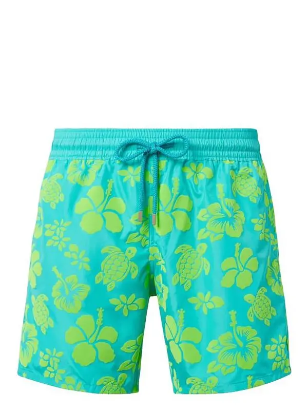 Vilebrequin Mahina Printed Swim Trunks - Turquoise