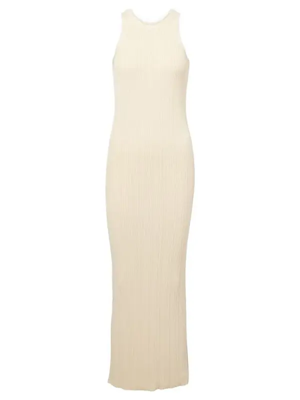 TOTÊME Ribbed-knit Maxi Dress - Beige