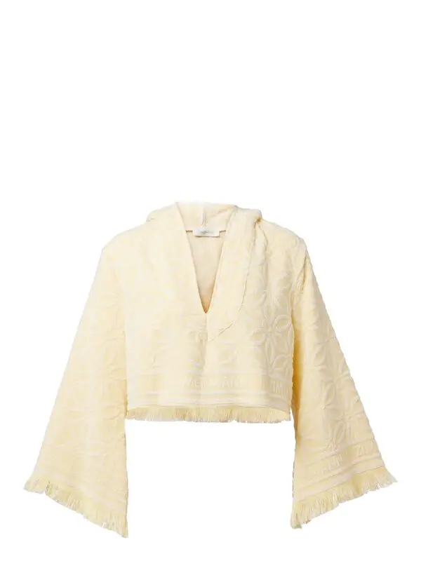 Zimmermann Coco Hooded Crop Top - Yellow