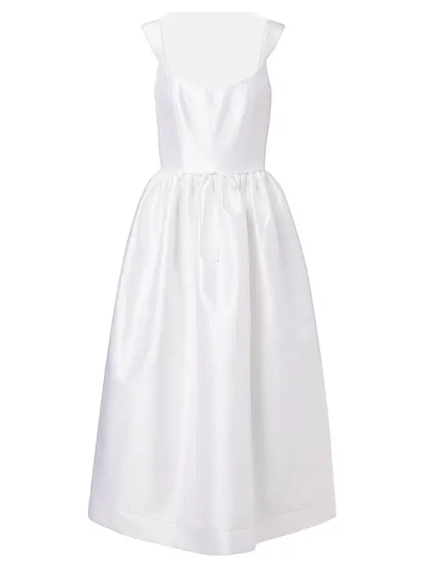 MARKARIAN Cotton And Silk Midi Dress - White