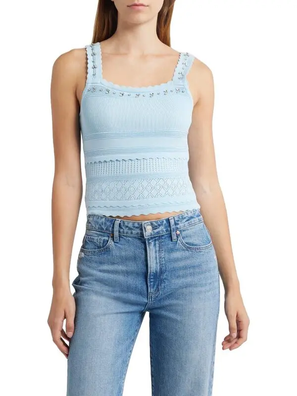 LIPSY Embellished Knit Camisole - Blue