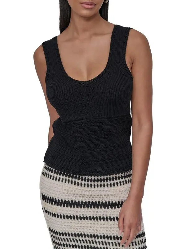 Dkny Sleeveless Tank Sweater - Black