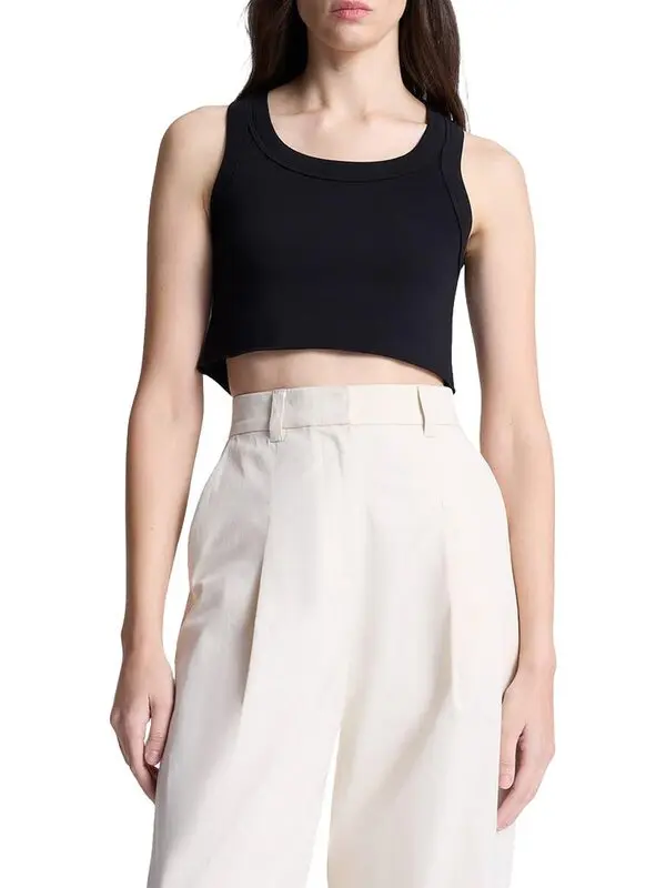 A.L.C. Halsey Crop Tank - Black