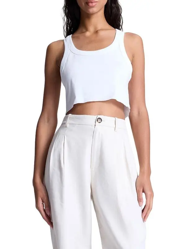 A.L.C. Halsey Crop Tank - White