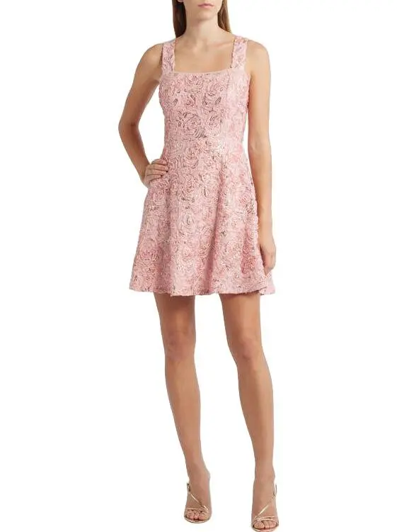 LIPSY Sequin Skater Dress - Pink