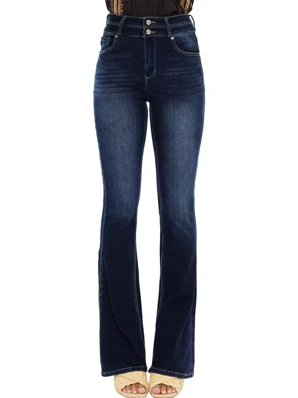 KANCAN Gisella High Rise Bootcut Jeans - Dark Wash