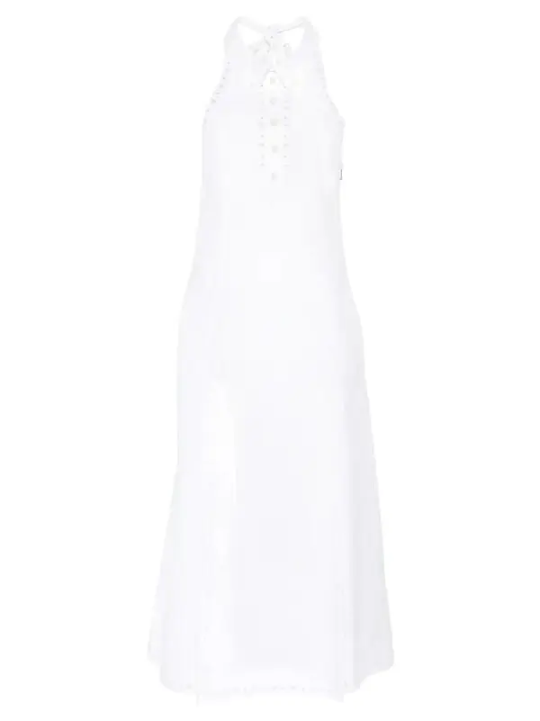 Thom Browne Broderie-anglaise Midi Dress - White