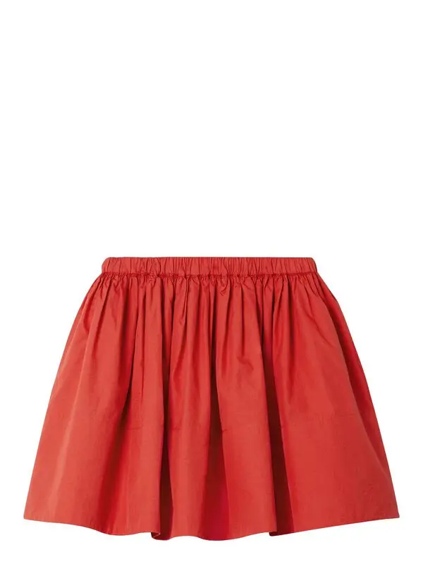 Suzie Kondi Foosta Cotton-poplin Mini Skirt - Red