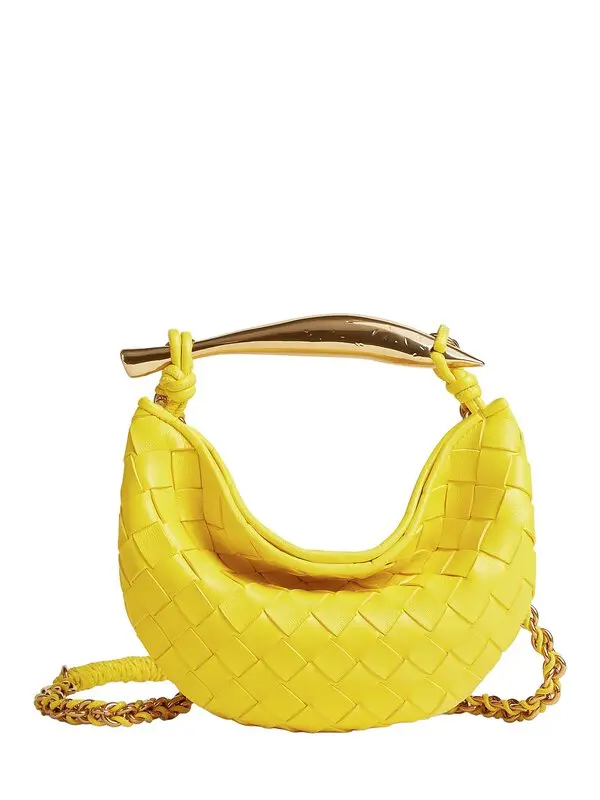 Bottega Veneta Baby Sardine Chain Bag - Sulfur