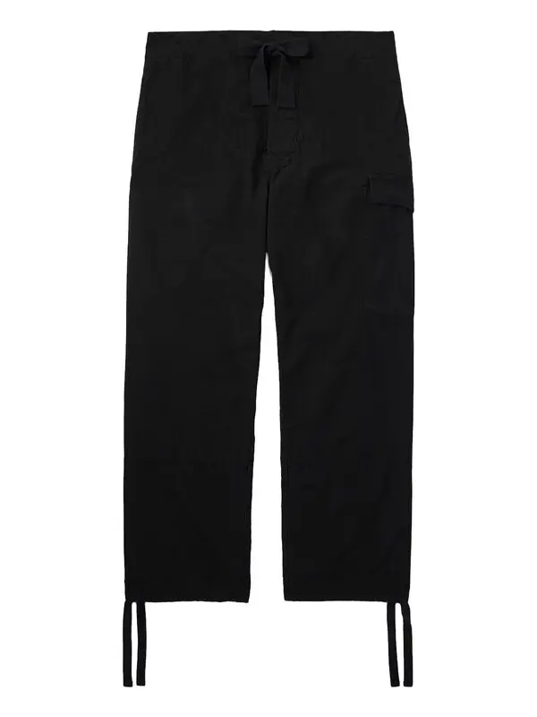 Ralph Lauren Beachcomber Tapered Cotton-canvas Cargo Trousers - Black