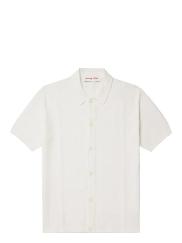Orlebar Brown Tiernan Ribbed Cotton Shirt - White