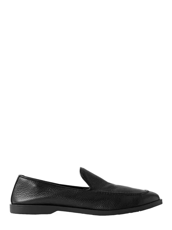 George Cleverley Cornwall Full-grain Deerskin Loafers - Black